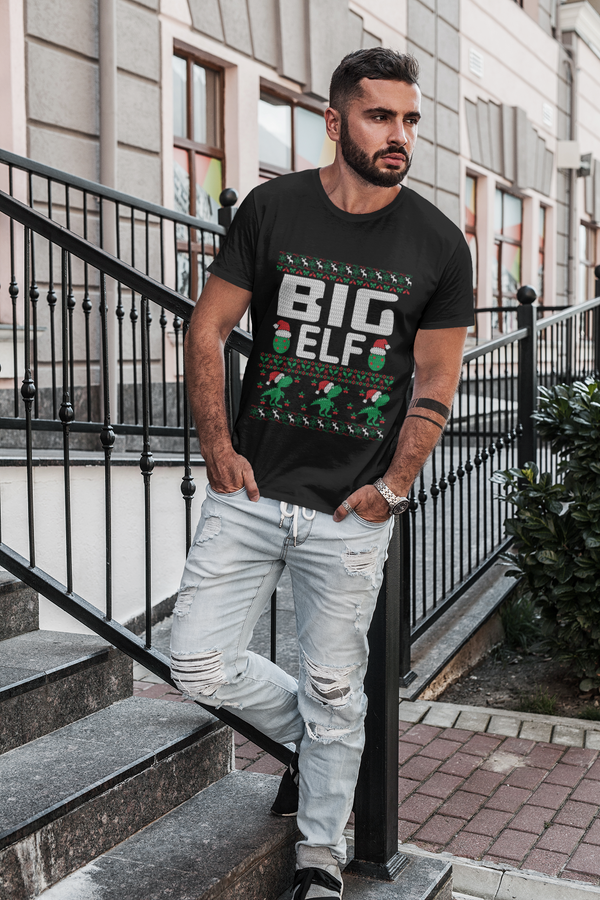 Big Elf Men's Premium T-Shirt – Family Ugly Christmas